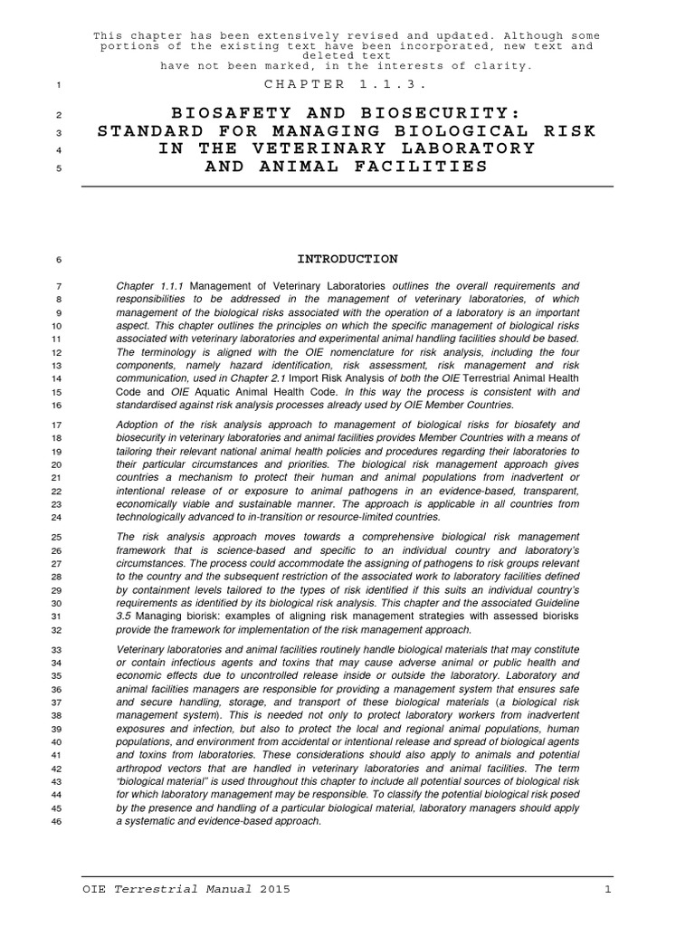 1 - 1 - 3 - Biosafety and Biosecurity Standard For Managing Biological ...