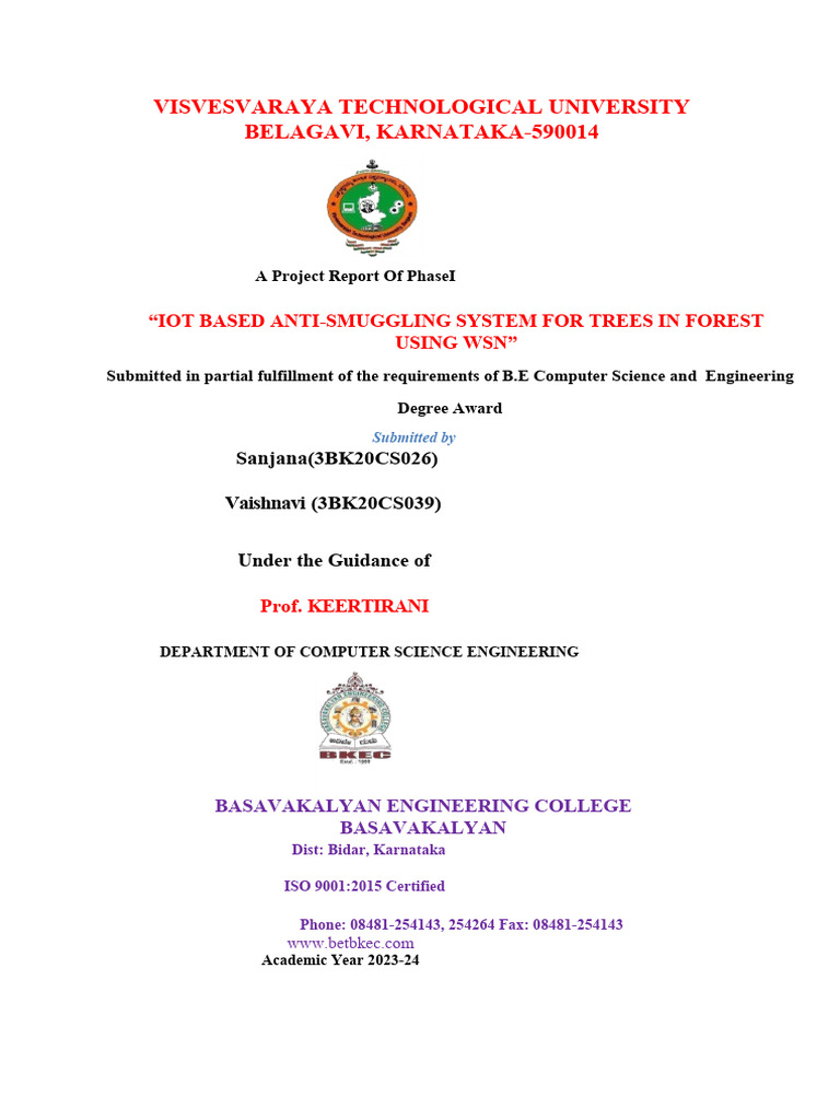 Sanjana Project | PDF | Wireless Sensor Network | Computer Engineering