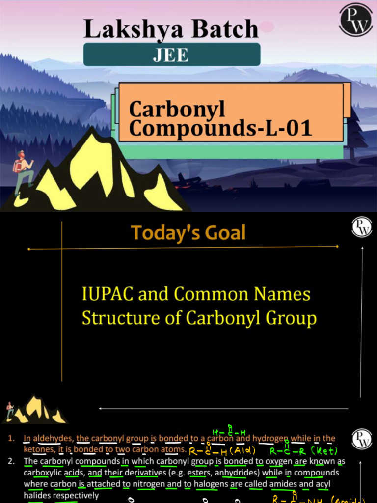 Carbonyl Compounds - 01 - Class Notes | PDF