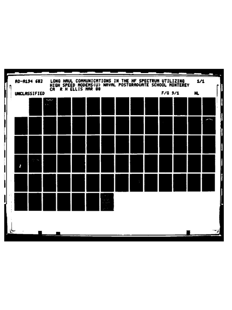 Long Haul Communications in The HF Spectrum Utilizing High Speed Modems ...