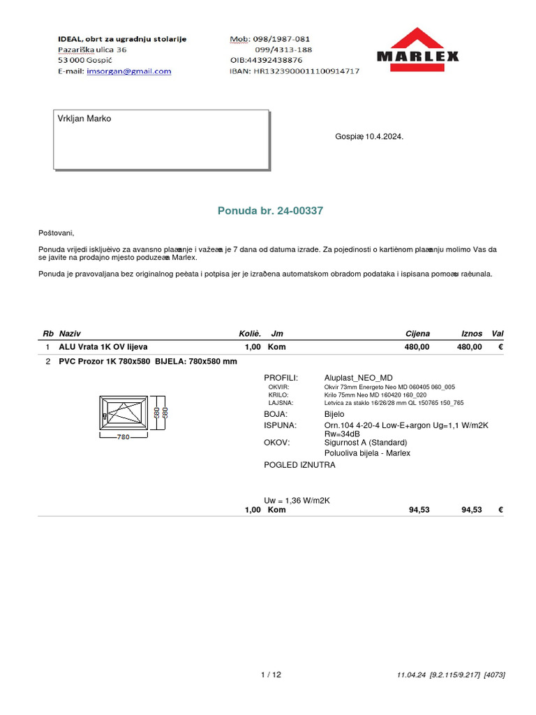 Ponuda 2400337 | PDF