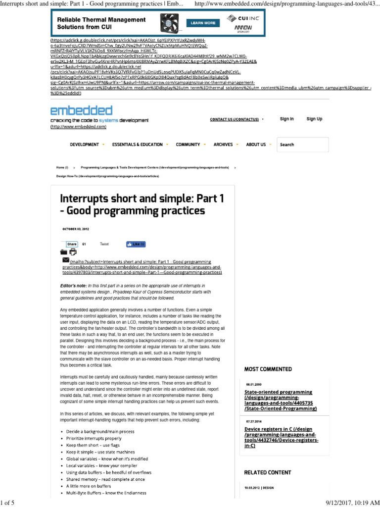 Interrupts Short and Simple - Part 1 - Good Programming Practices ... Interrupts Short and Simple - Part 1 - Good Programming Practices ...