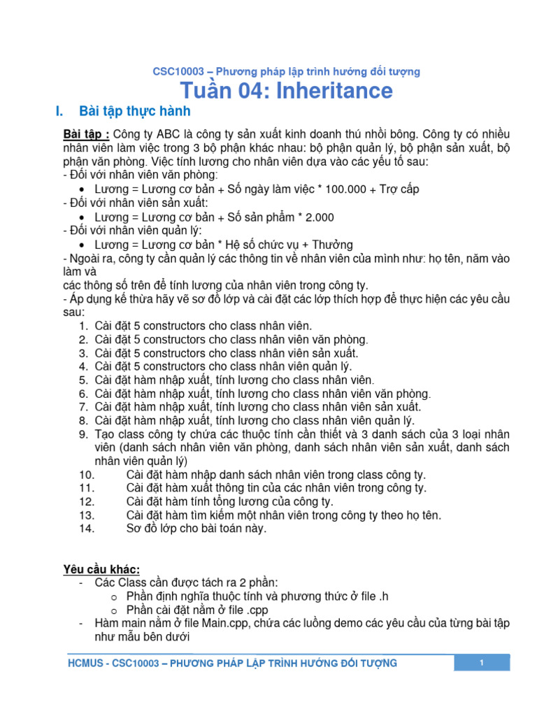 W04 Inheritance | PDF