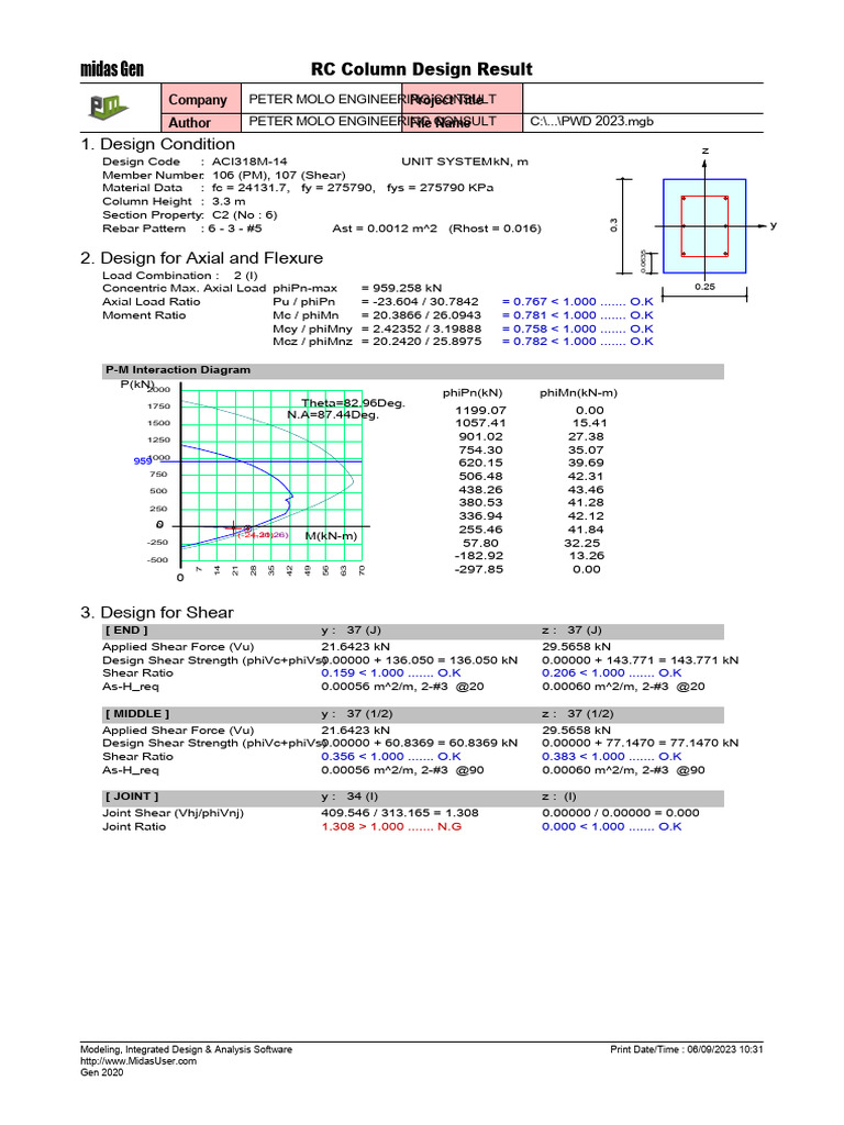 Midas Gen: 1. Design Condition | PDF | Structural Engineering ...
