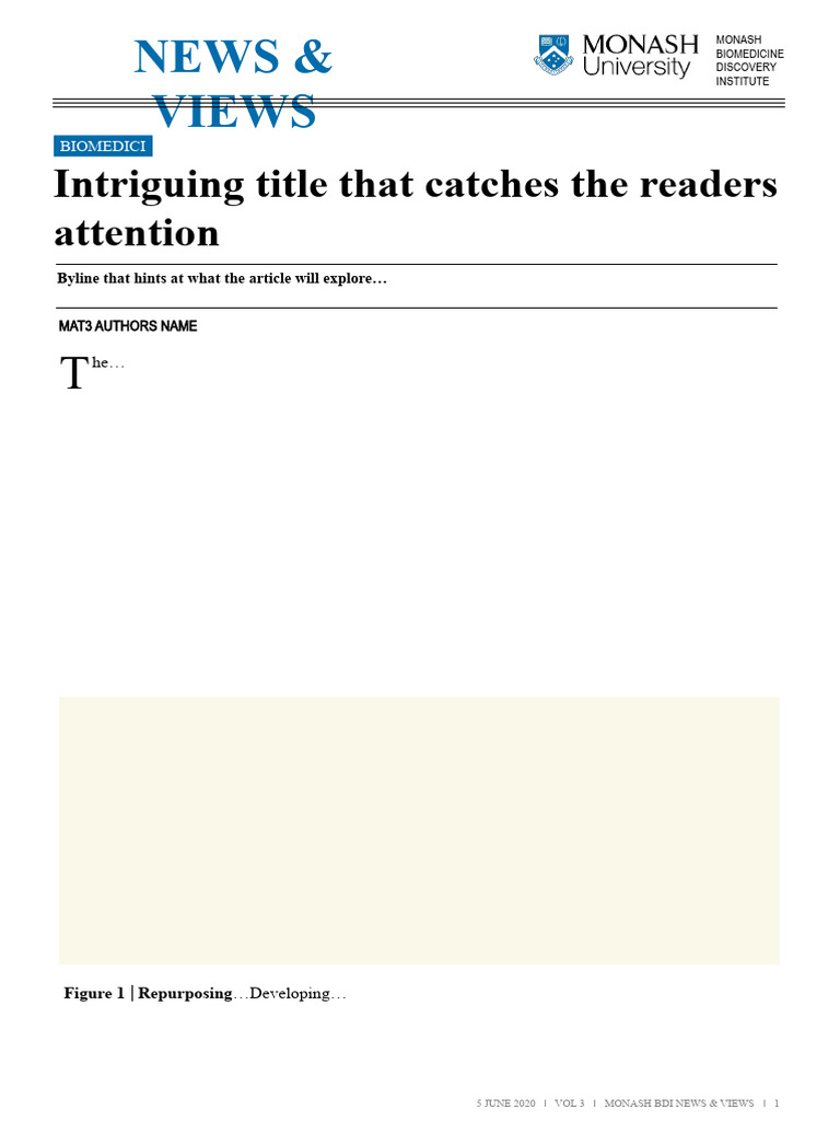 MAT3_News and Views Article_Template | PDF