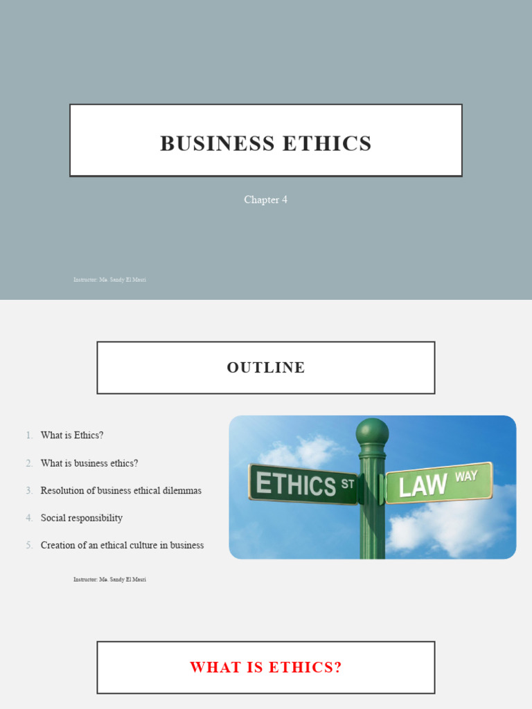 Chapter 4 - Business Ethics | PDF | Sarbanes–Oxley Act | Business Ethics