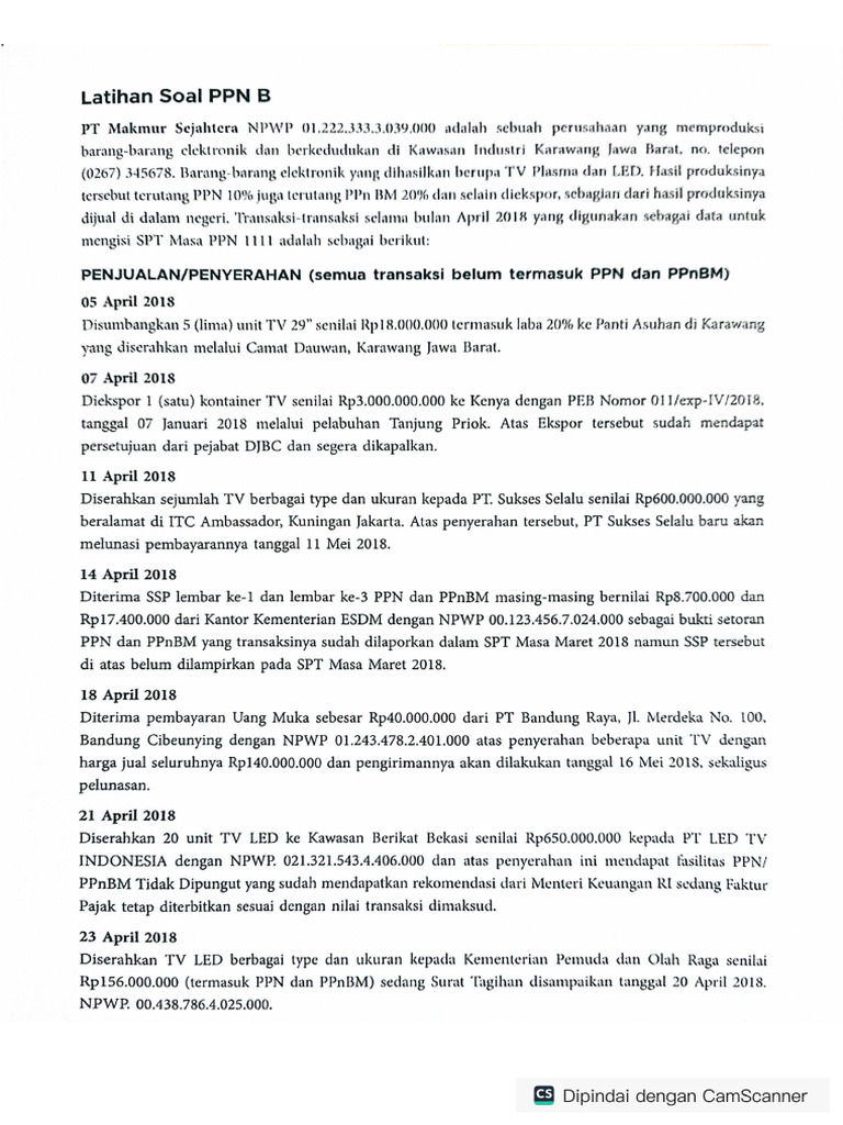 Latihan Soal PPN 2024 | PDF