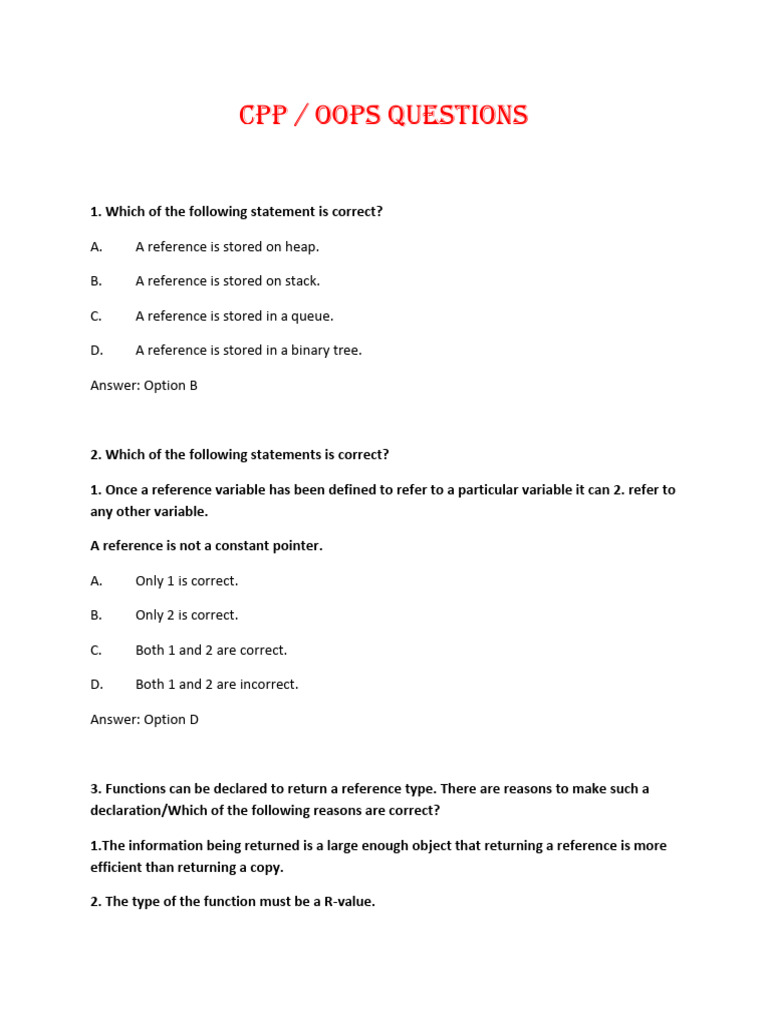 Cpp Mcq 2 Download Free Pdf Class Computer Programming Inheritance Object Oriented