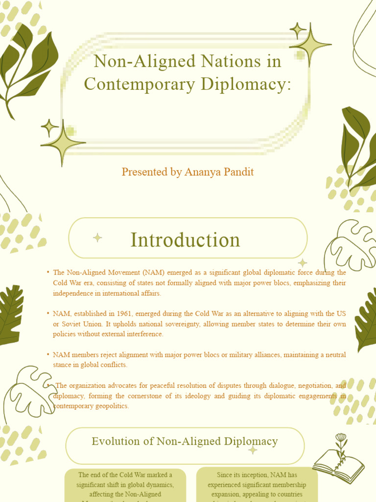 Non-Aligned Nations in Contemporary Diplomacy | PDF | Non Aligned ...