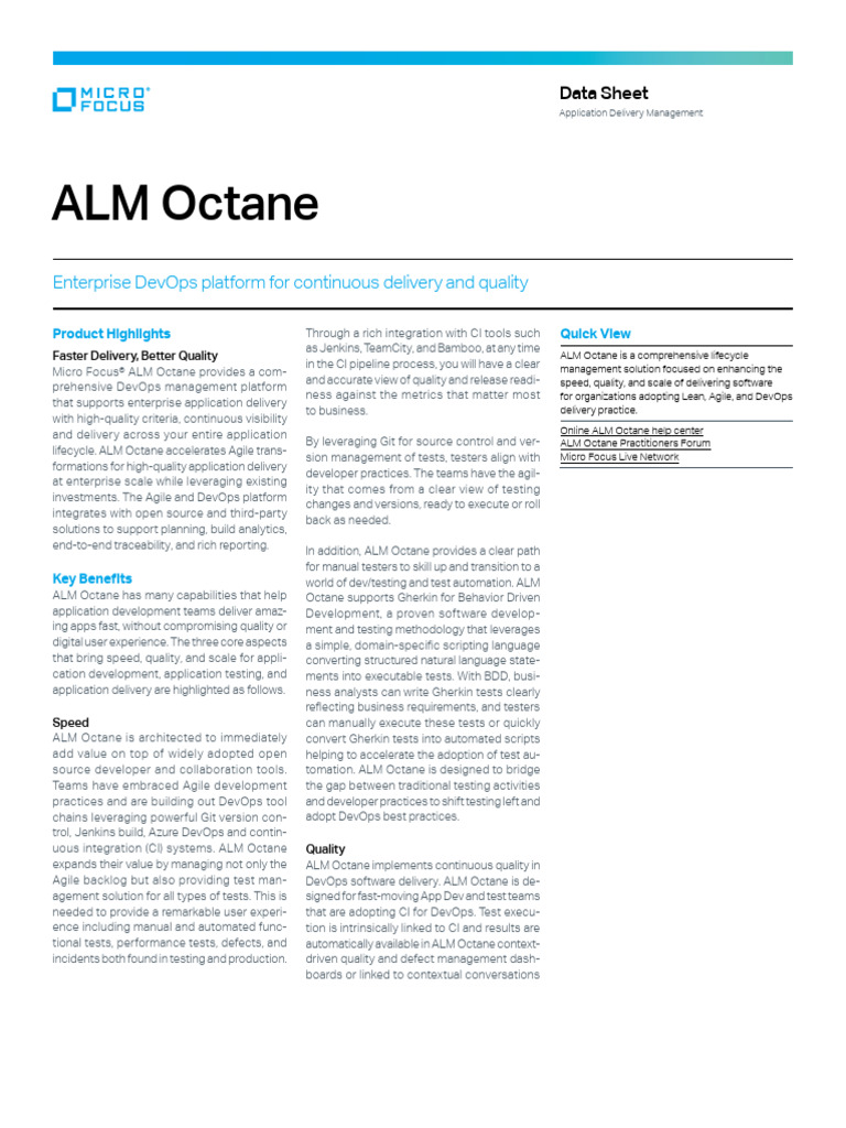 ALM Octane 15886877268564236 | PDF | Agile Software Development ...