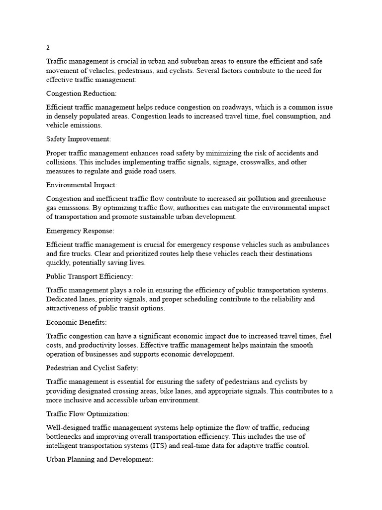 TSM 2 | PDF | Traffic | Traffic Congestion