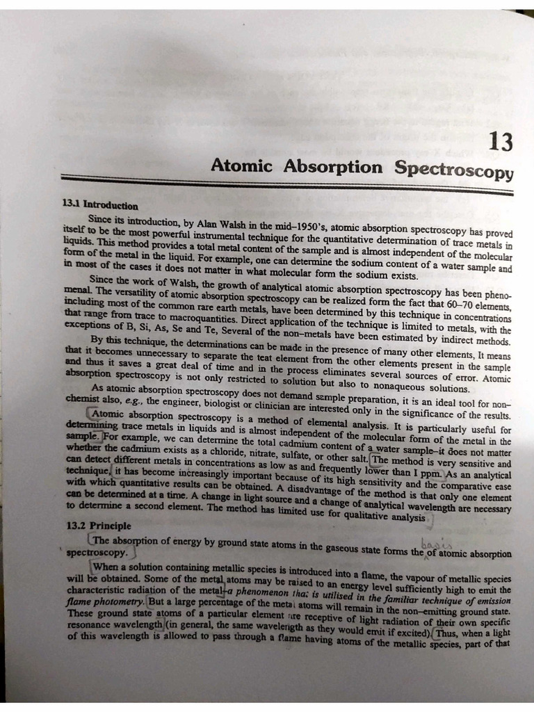 Atomic Absorption Spectroscopy | PDF