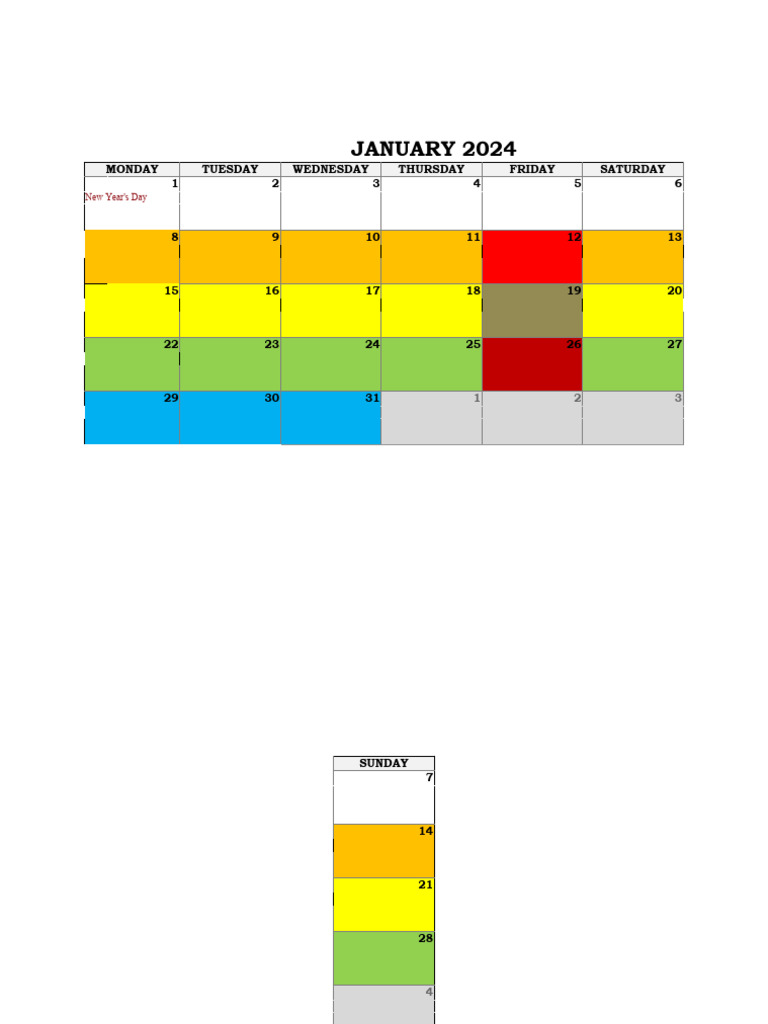 2024 Monthly Rota Cleaning | PDF