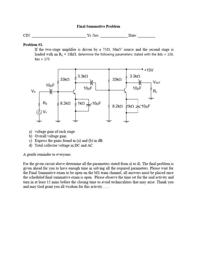 Final Quiz | Download Free PDF | Amplifier | Electronic Engineering