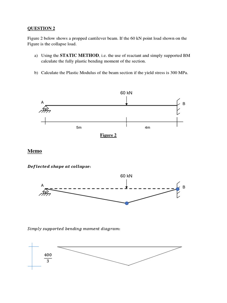 Plastic Bending Moment Calculations | PDF | Bending | Beam (Structure)