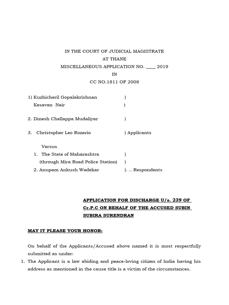 Discharge KGK | Download Free PDF | Bail | Prosecutor