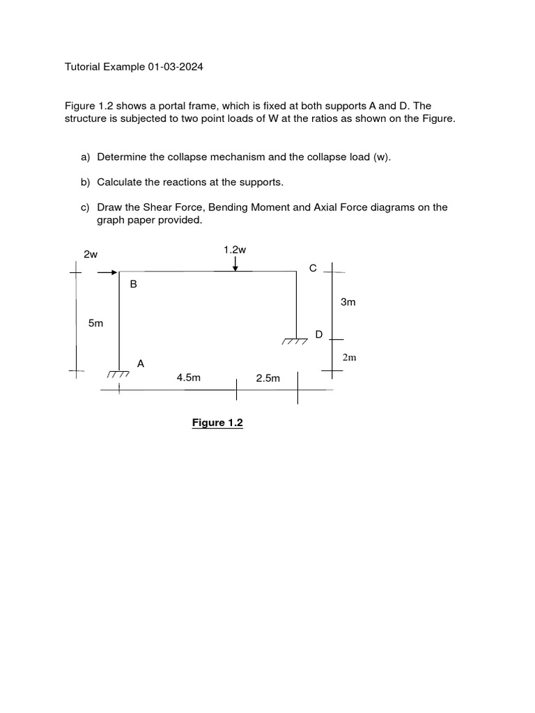 Collapse Mechanism Tutorial Example | PDF | Mechanical Engineering ...