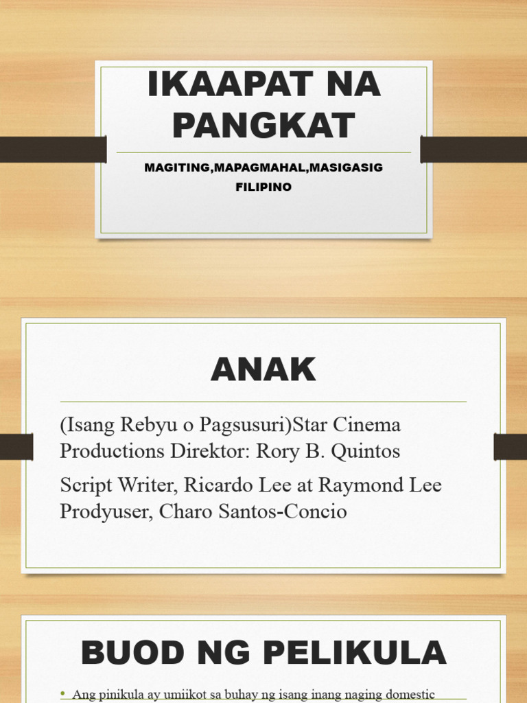 Pelikula Ikaapat Na Pangkat Magitingmapagmahal at Masigasig 2 | PDF