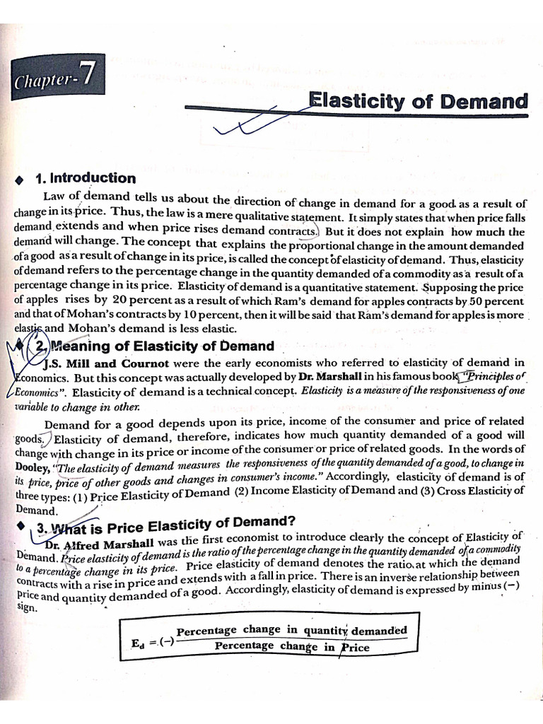 Price Elasticity of Demand | PDF