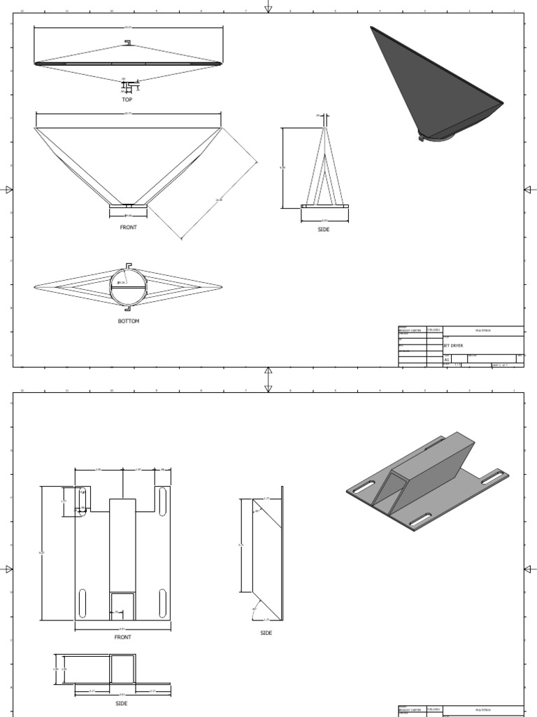 Drawings of Jet Dryer Cowl | PDF | Chemical Equipment | Mechanical ...
