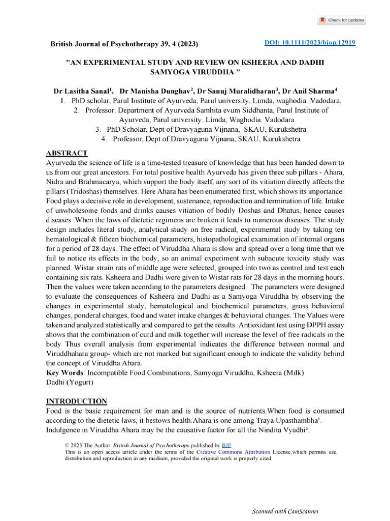 Article Ksheera & Dadhi | PDF