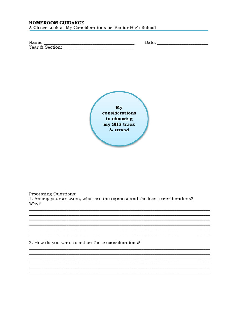 Choosing My SHS Track and Strand | PDF | Cognition | Psychology