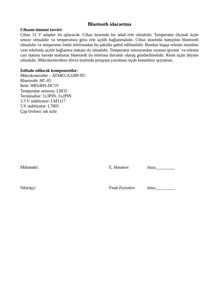 Texniki tapsiriq | PDF