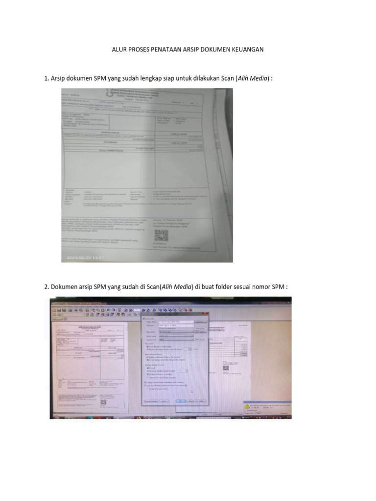 SKP Alur Proses Penataan Arsip Dokumen Keuangan Syahrul | PDF