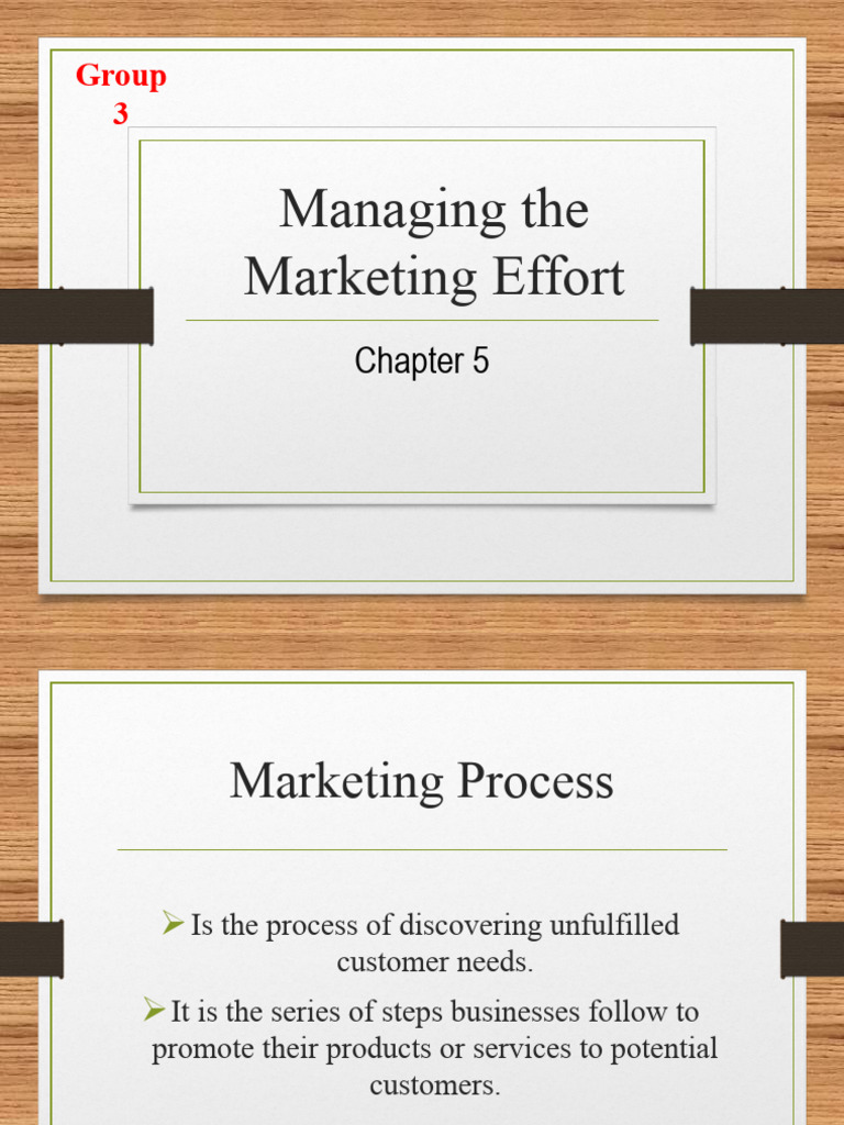 Chapter 5 Managing The Marketing Effort Edited | PDF | Marketing ...