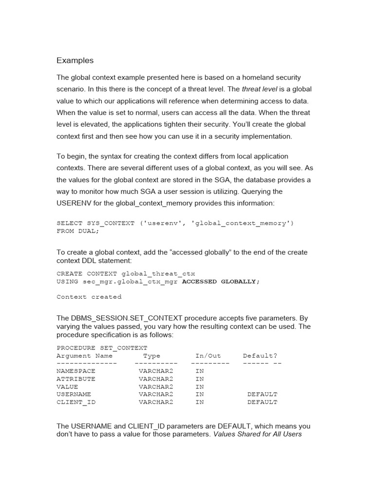 Global Application Context Pdf Parameter Computer Programming 4431