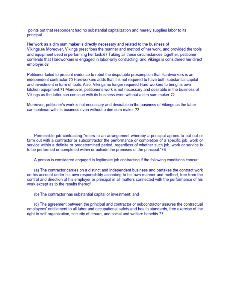 Labor Only Notes 3 | PDF