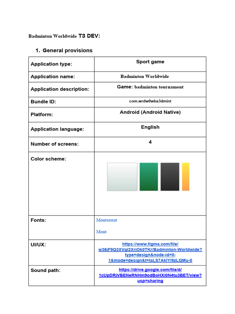 Badminton Game App Development Guide | PDF | Android (Operating System ...