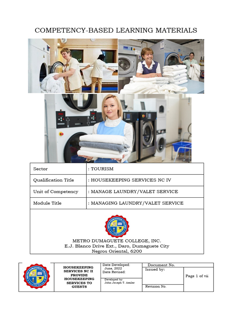 CBLM Hknciv Core 1 | PDF | Linens | Housekeeping