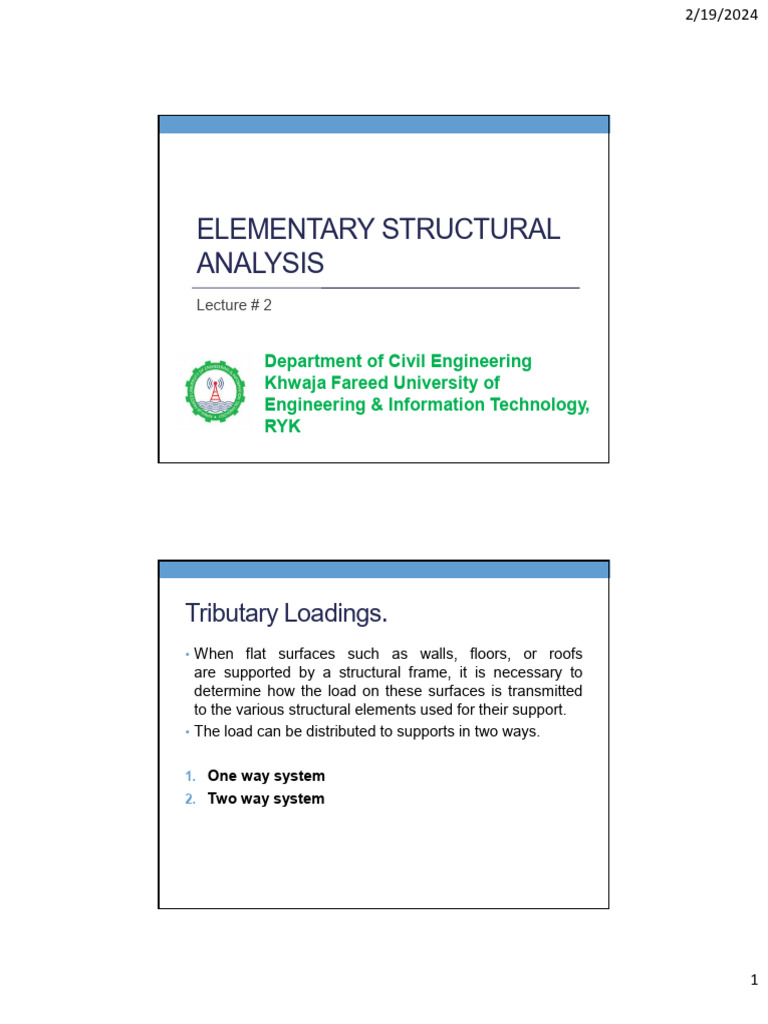 Lecture 2 | PDF | Beam (Structure) | Structural Analysis