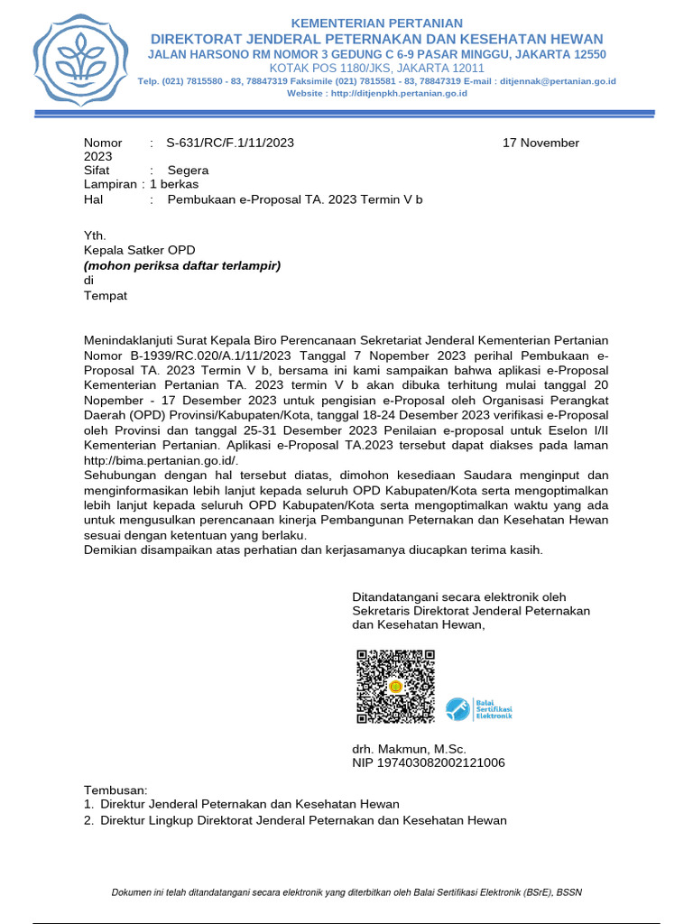Pembukaan Eproposal 2023 Termin VB | PDF