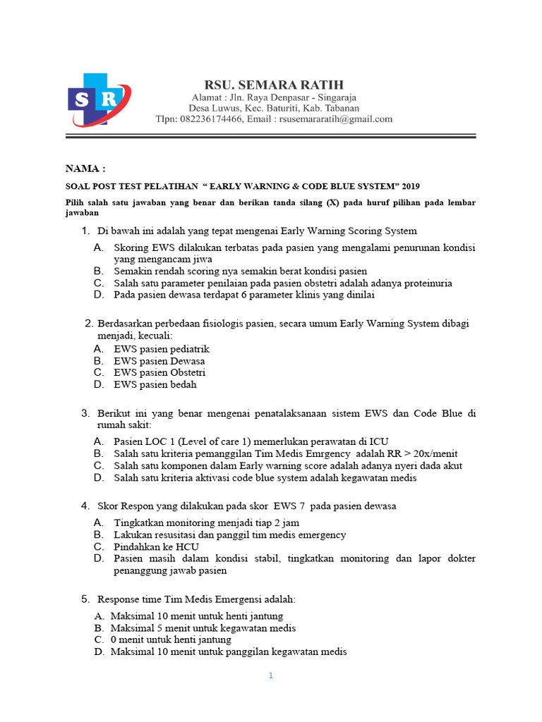 Soal Pre Post Test PDF
