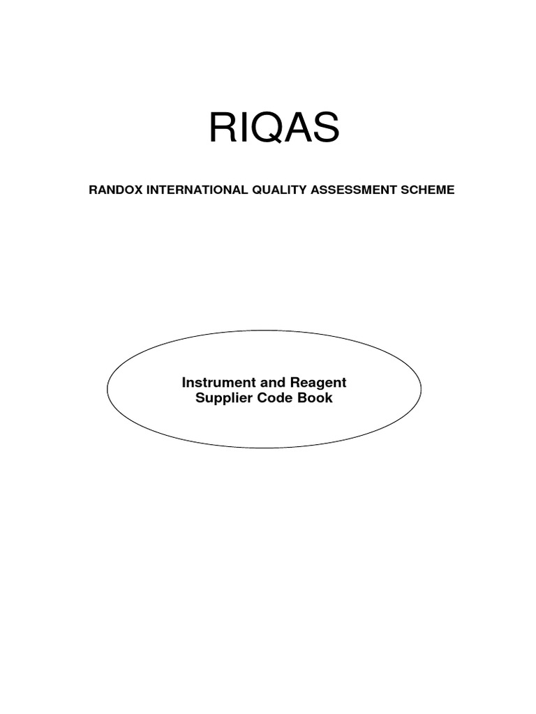 RIQAS Instrument and Reagent Supplier Codes | PDF | New York Stock Exchange | Companies