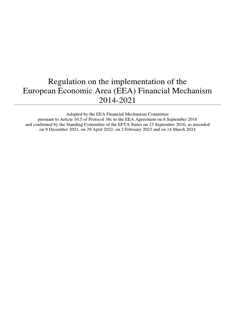 EEA FM Regulation - Amended 2024 | PDF | European Economic Area