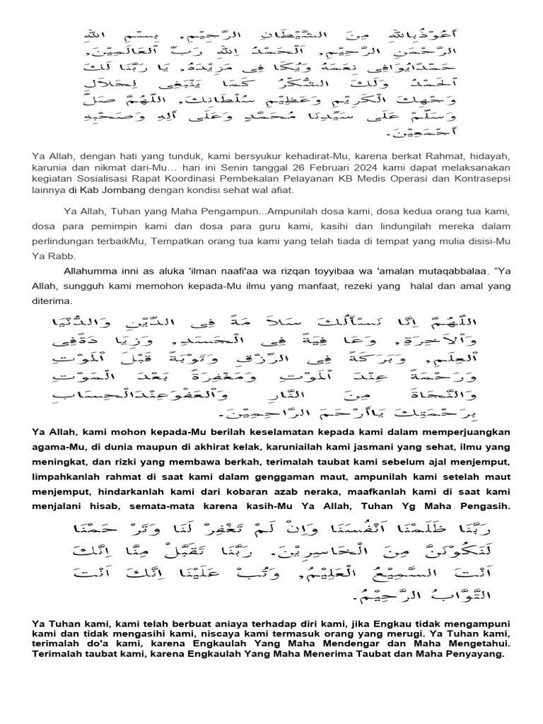 Doa Acara Resmi | PDF | Agama & Spiritualitas