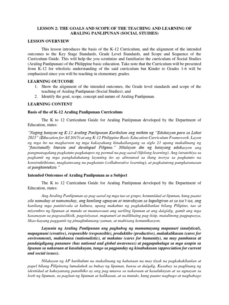 Chapter 1 Lesson 2 | PDF