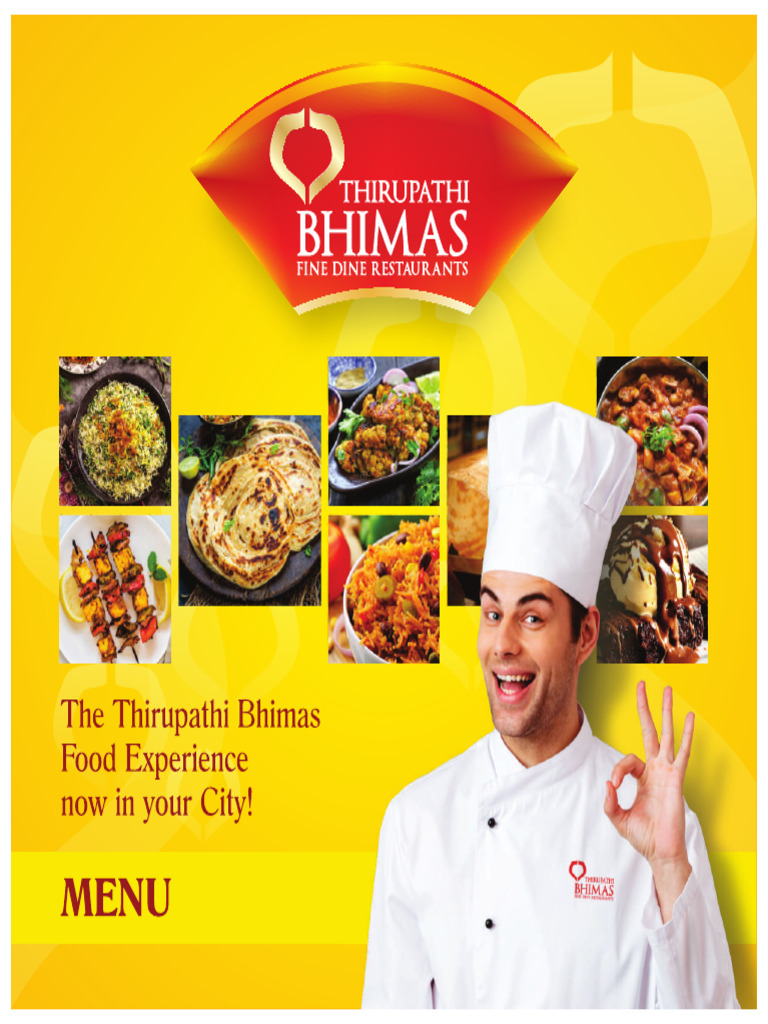 Thirupathi Bhimas Menu Booklet Compressed 1 | PDF