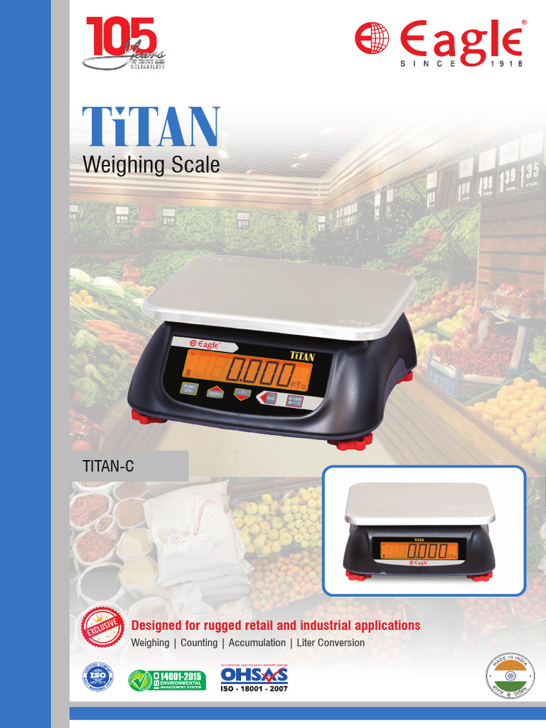 Titan Table Top - LCD - Low Res | PDF | Usb | Weighing Scale