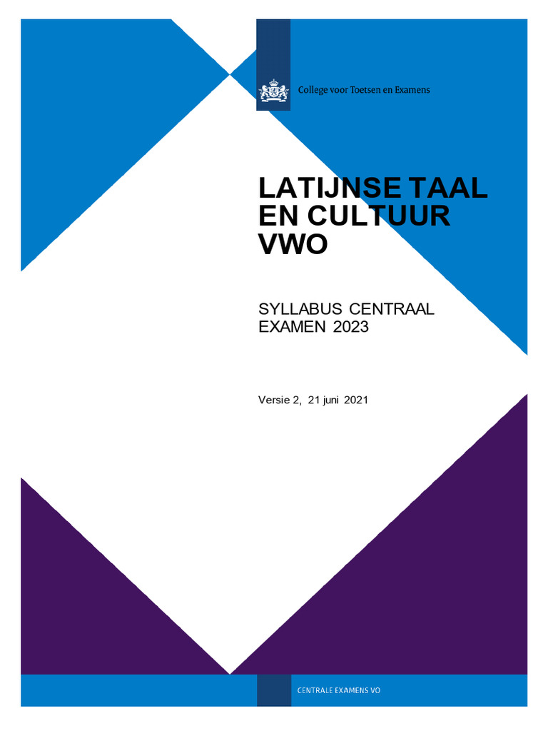 Examensyllabus Latijn 2023 vwo | PDF