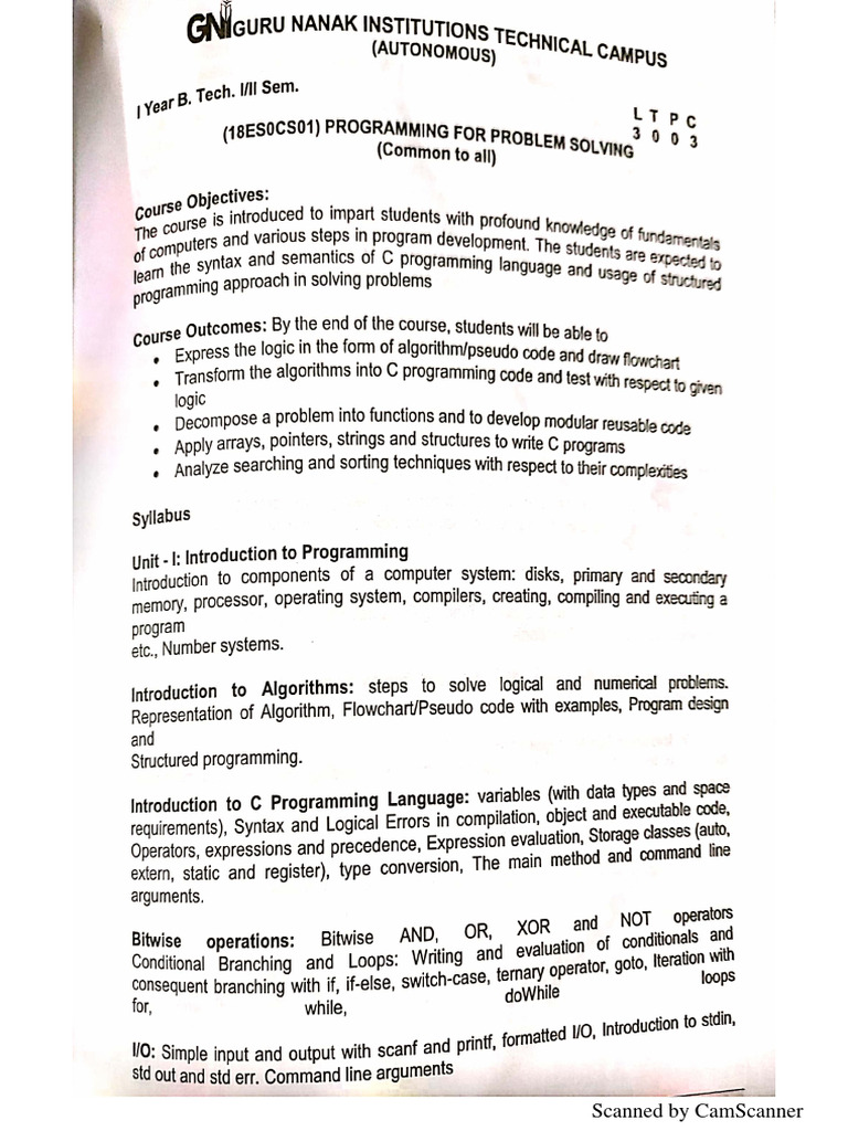 Pps Unit-1 Material | PDF Pps Unit-1 Material | PDF