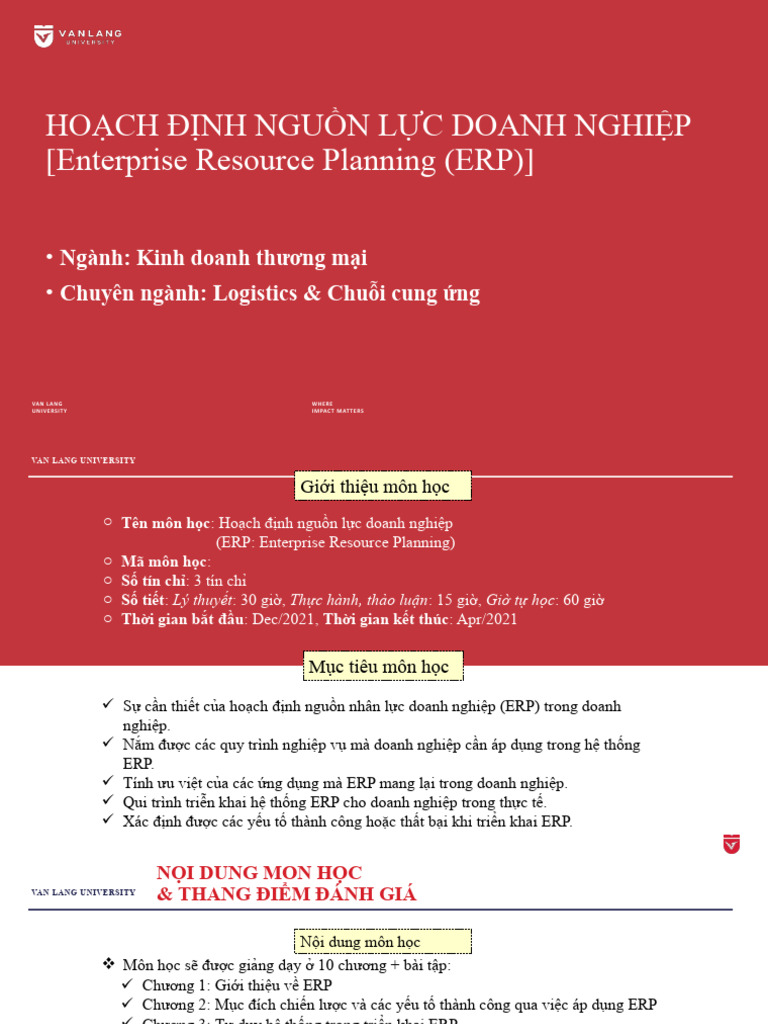 Buoi 1 - Gioi Thieu ERP v2 | PDF