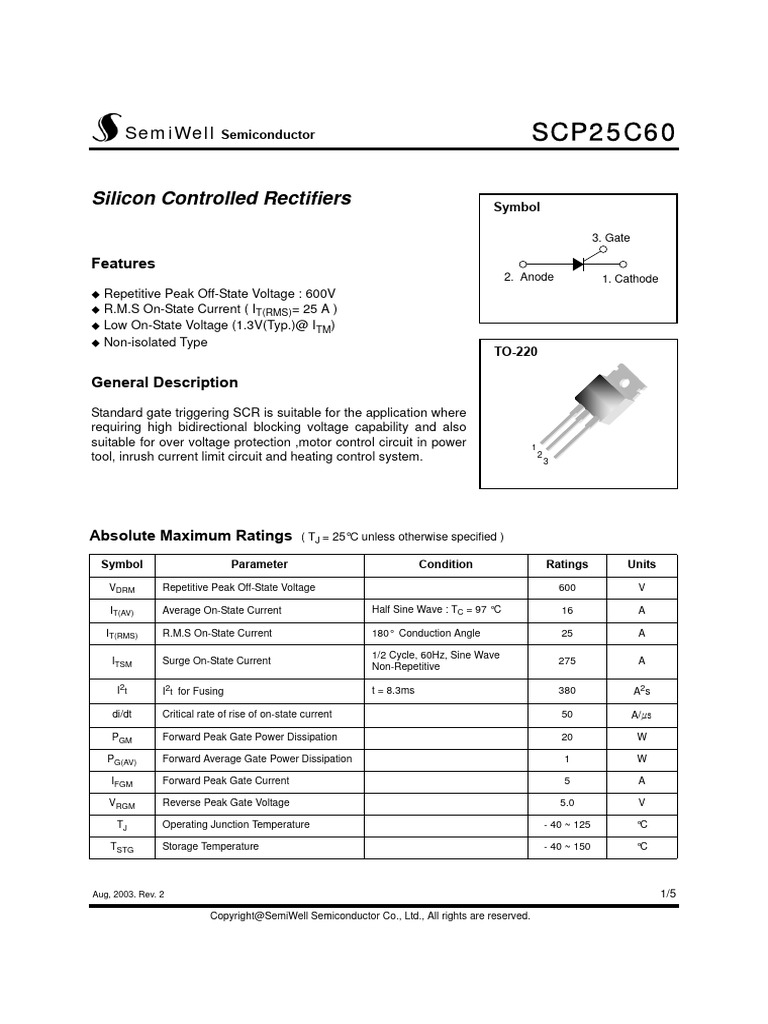 SCP 25 C 60 | PDF | Physical Quantities | Electrical Engineering