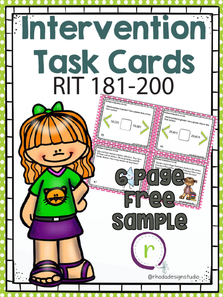 Intervention Task Cards: Free Sample | PDF | Pound (Mass)
