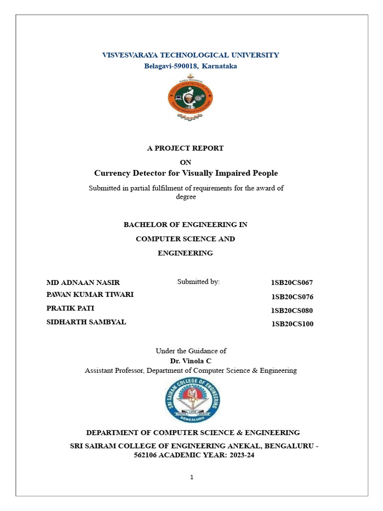 Final Year Report A Dna An | PDF | Usability | Computer Vision