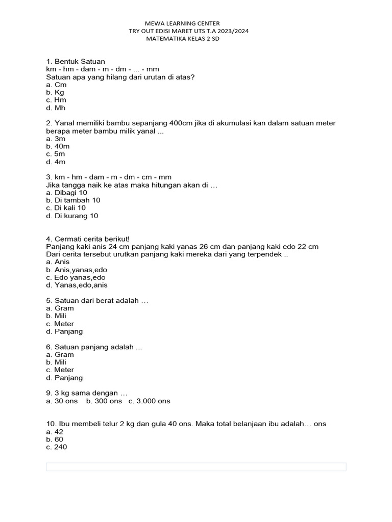 Kelas 2 | PDF | Griya & Taman