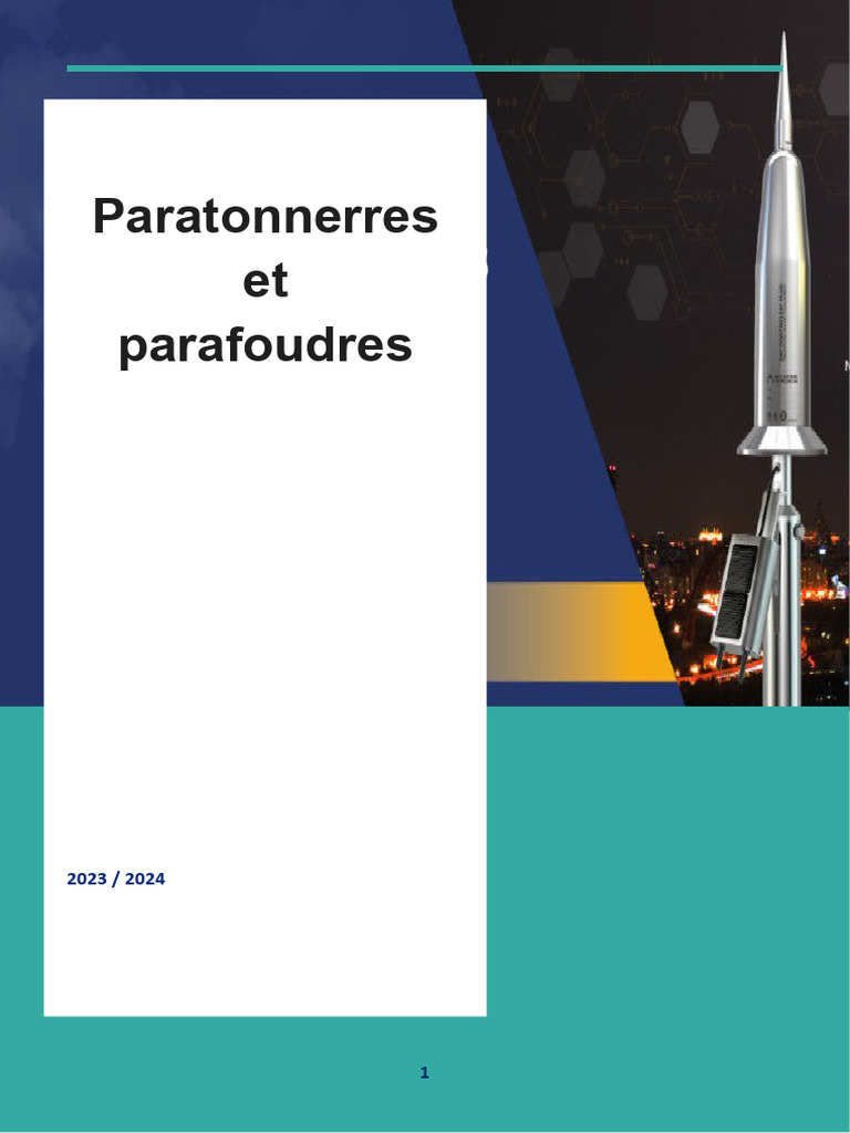 Paratonnerres et Parafoudres : Guide 2023 | PDF | Foudre | Génie du ...